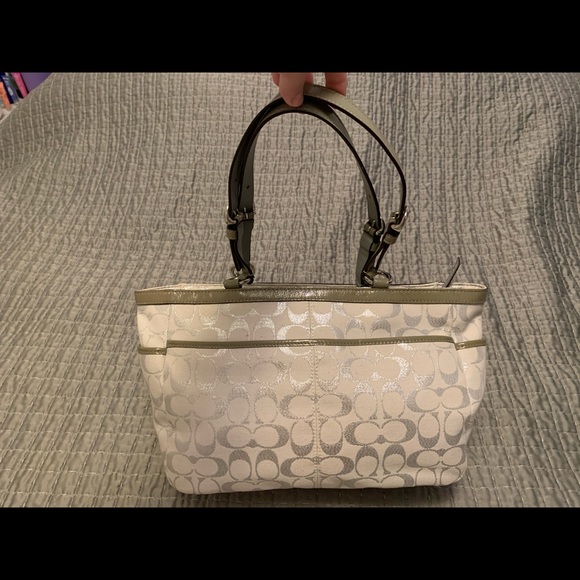 Coach | Bags | Silver Sparkly Coach Purse | Poshmark